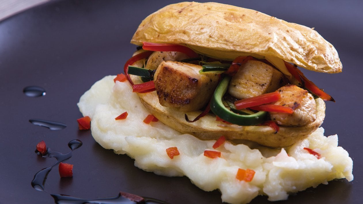 Pollo Oriental con Puré de Papa - Receta